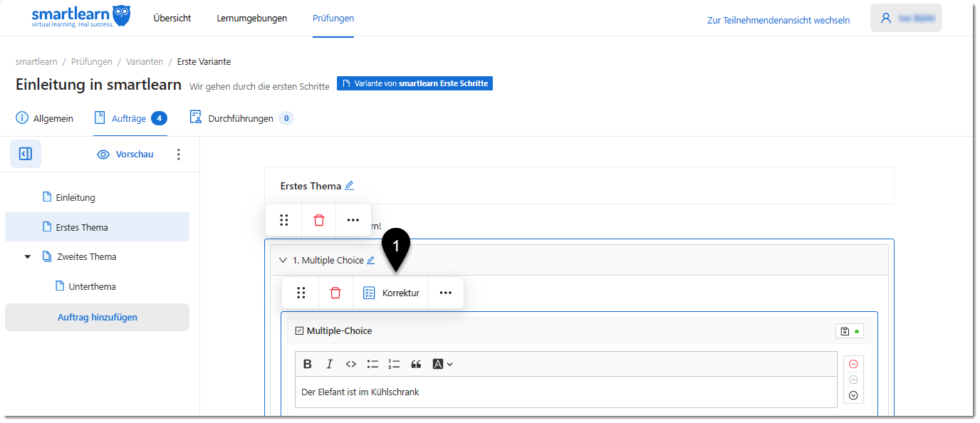 smartlearn – Automatische Korrektur