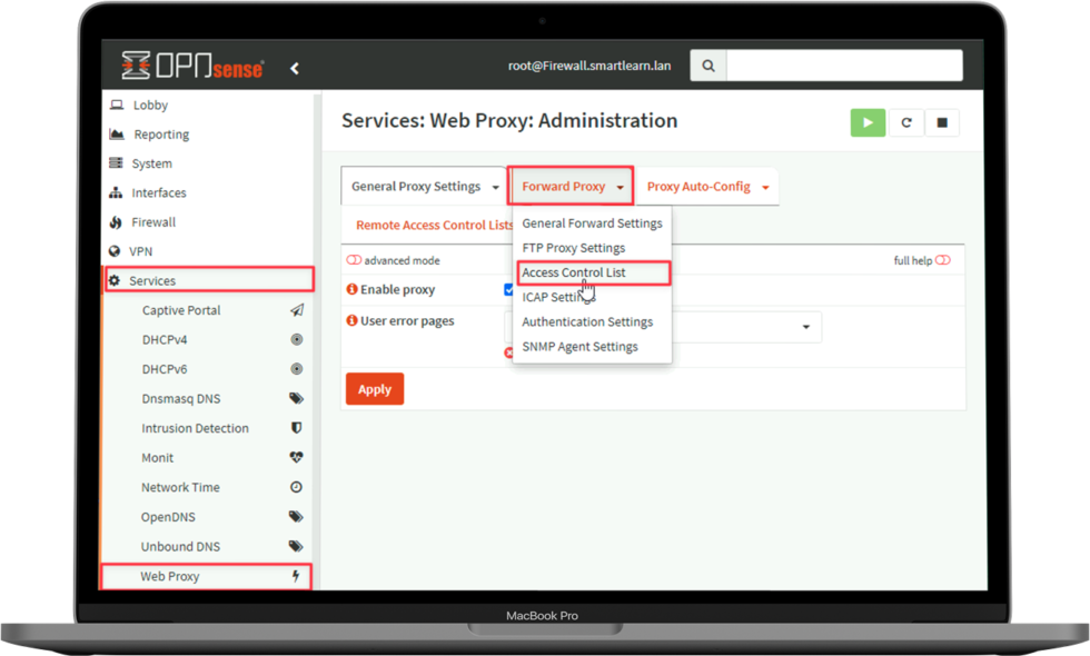 smartlearn – Einfaches Master-Set: Webseiten sperren